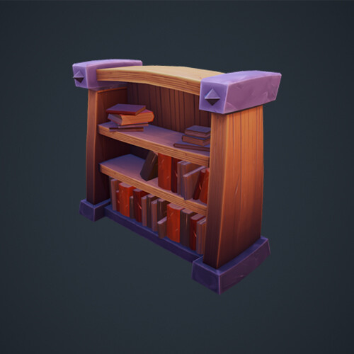 ArtStation - Fantasy Book Shelf