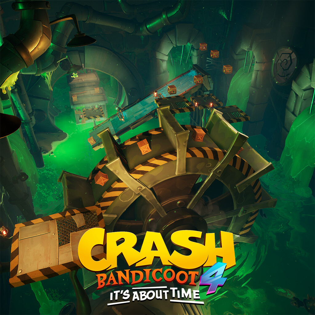 Artstation Crash Bandicoot 4 Toxic Tunnels