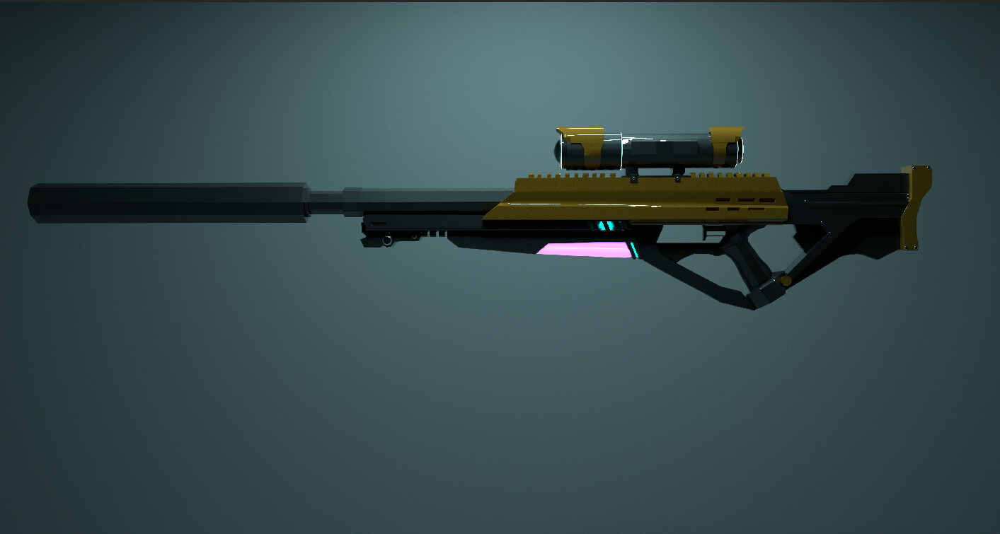 ArtStation - Sci fi futuristic sniper