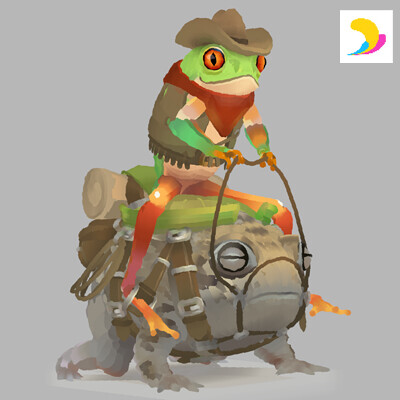 ArtStation - Cowboy Frog (with some animation!)