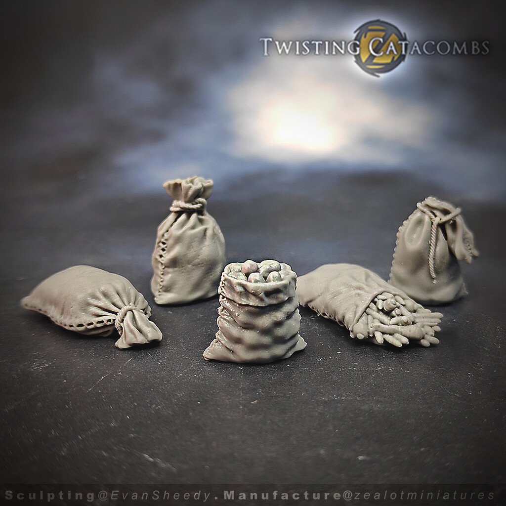 ArtStation - Produce Sacks for Zealot Miniatures.