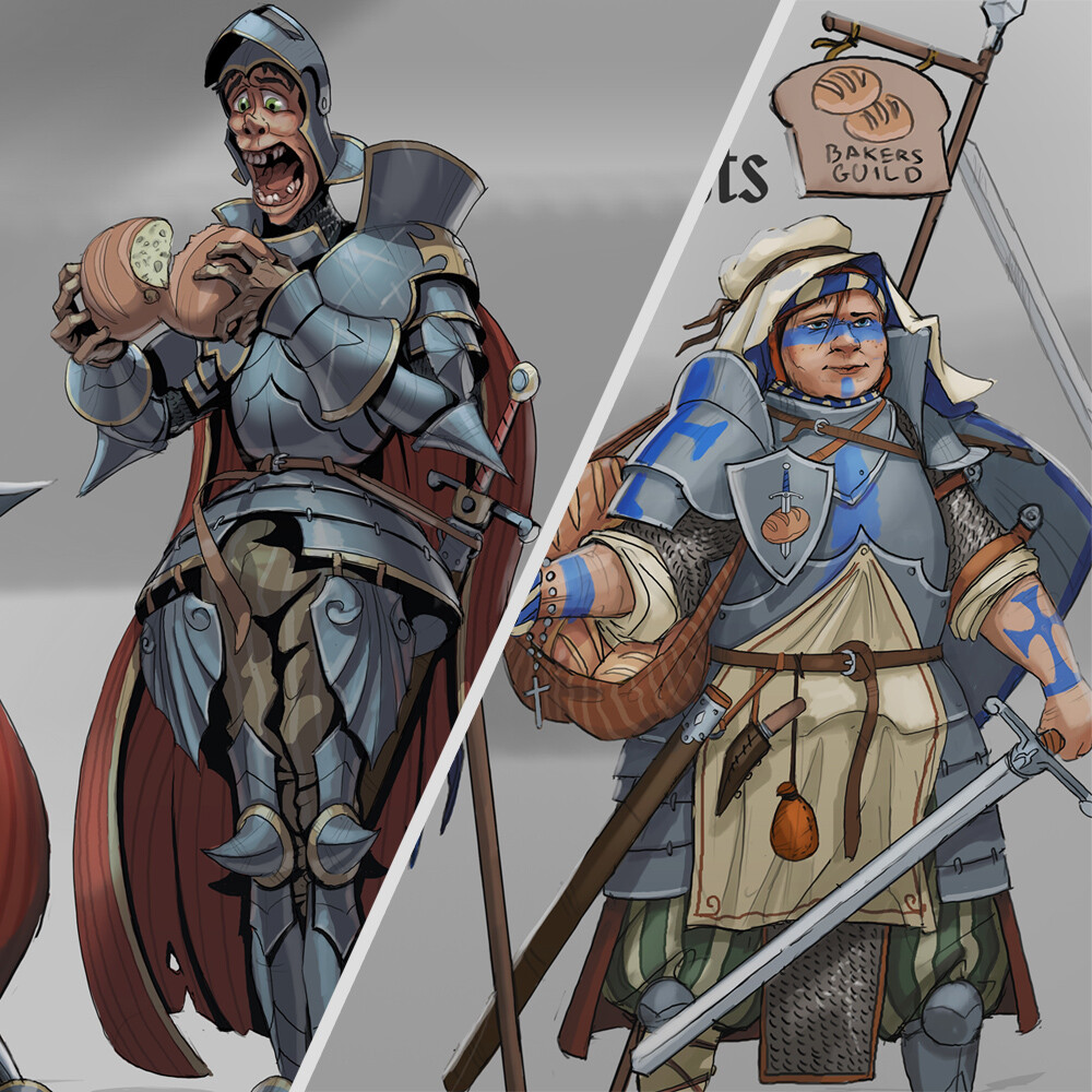 ArtStation - Bread and famished knights