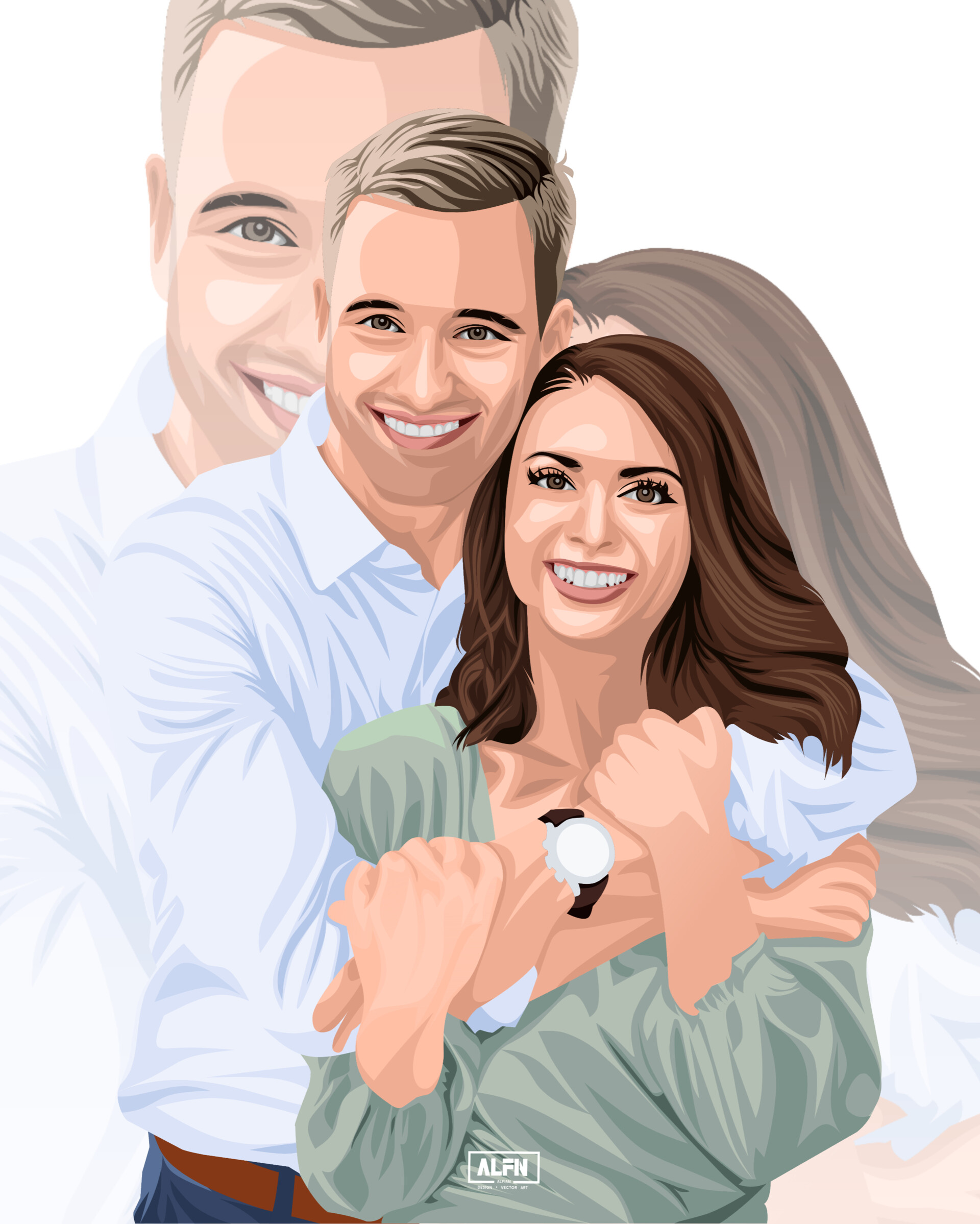 ArtStation - Vector Portrait Couple