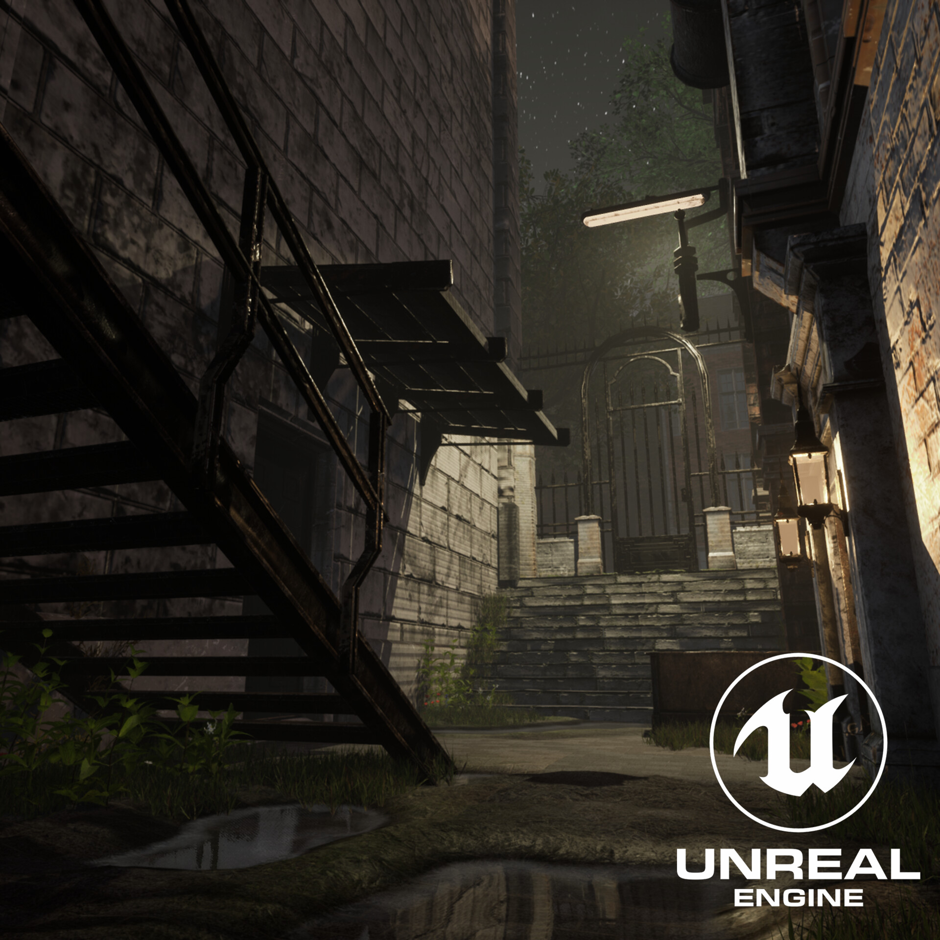 ArtStation - Back alley Night ver.