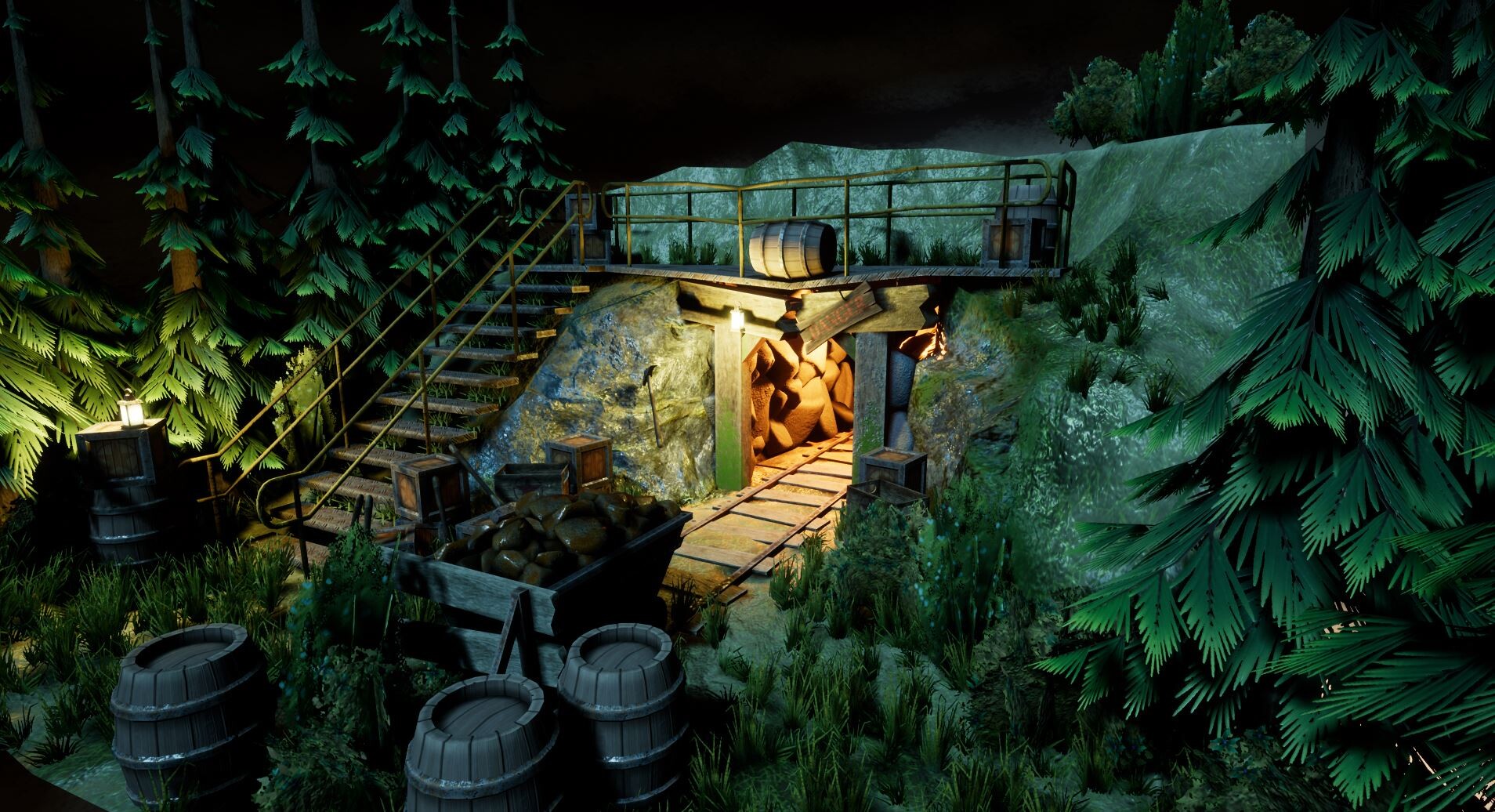 ArtStation - Old Mine Shaft