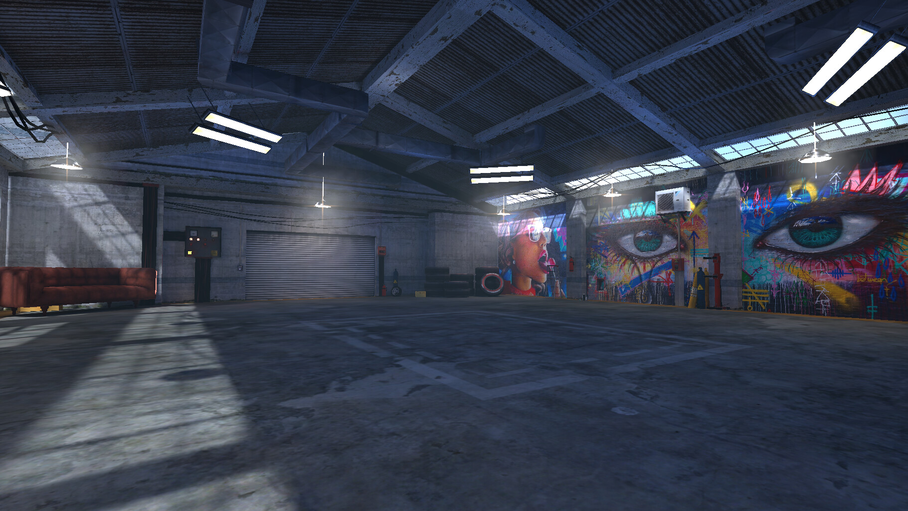 ArtStation - 3D Garage For Mobile Game