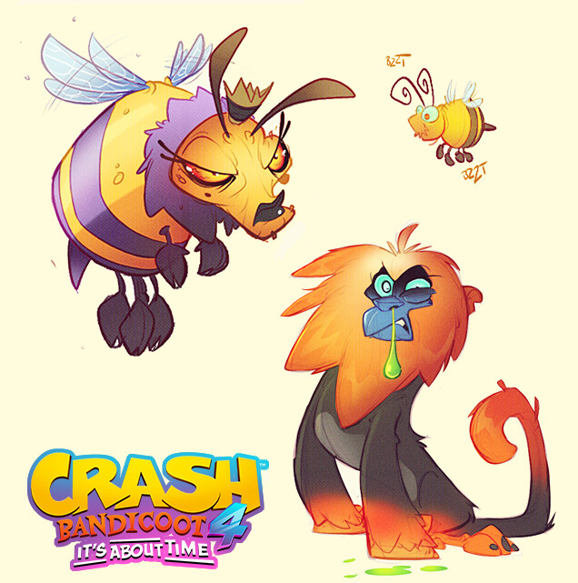 ArtStation - Crash 4: It's About Time - Jungle Critter Concepts