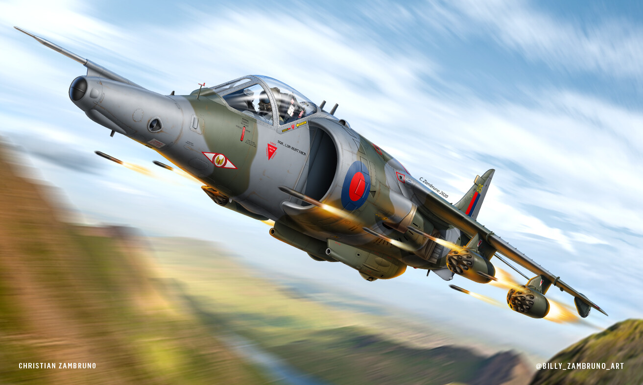 ArtStation - Hawker Siddeley Harrier GR.3