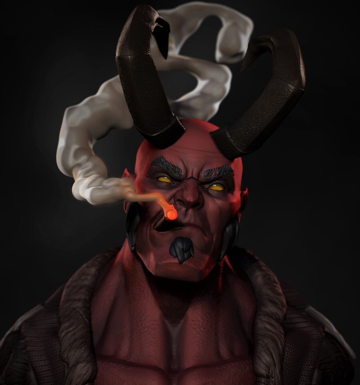 ArtStation - Hellboy Bust
