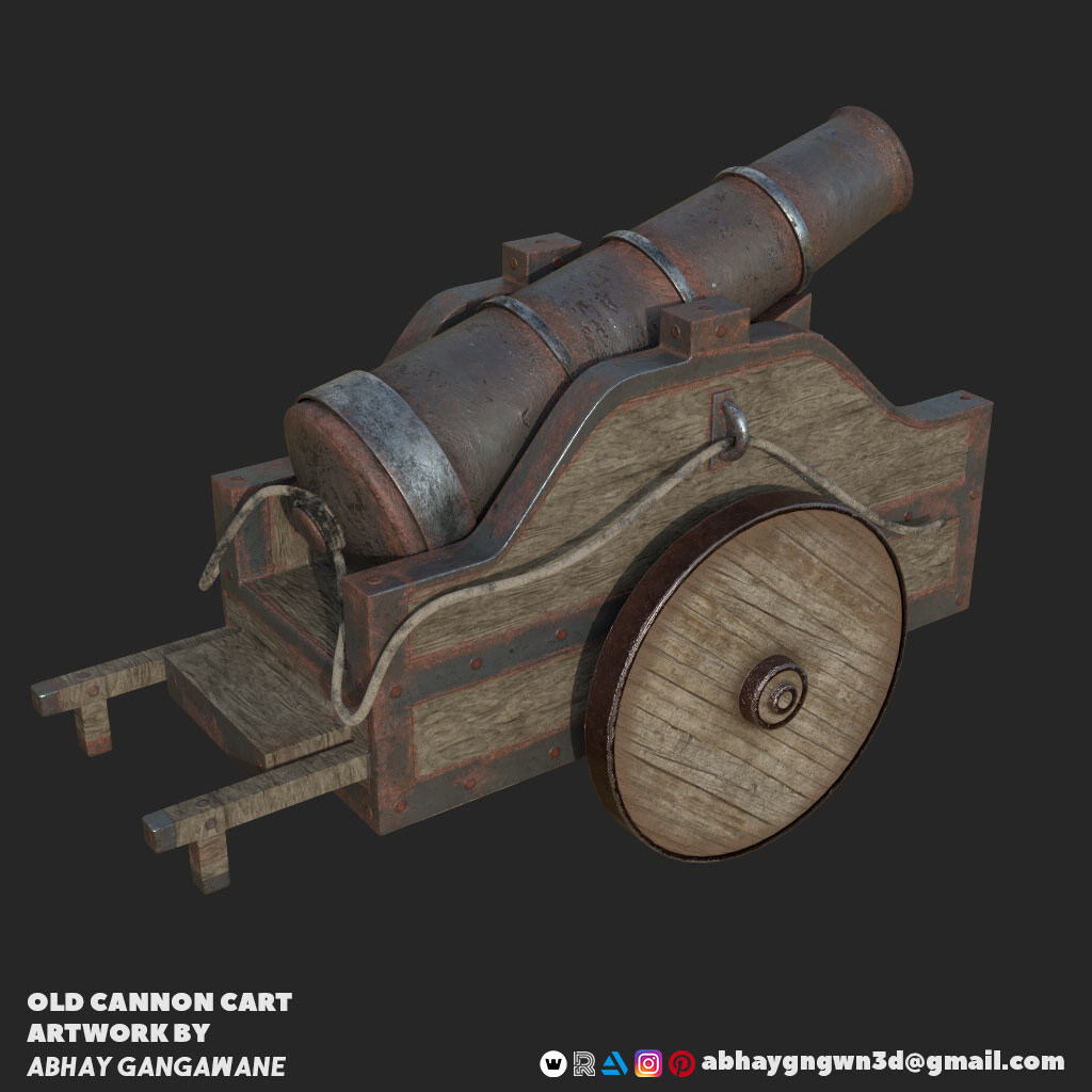 ArtStation - Old Cannon Cart