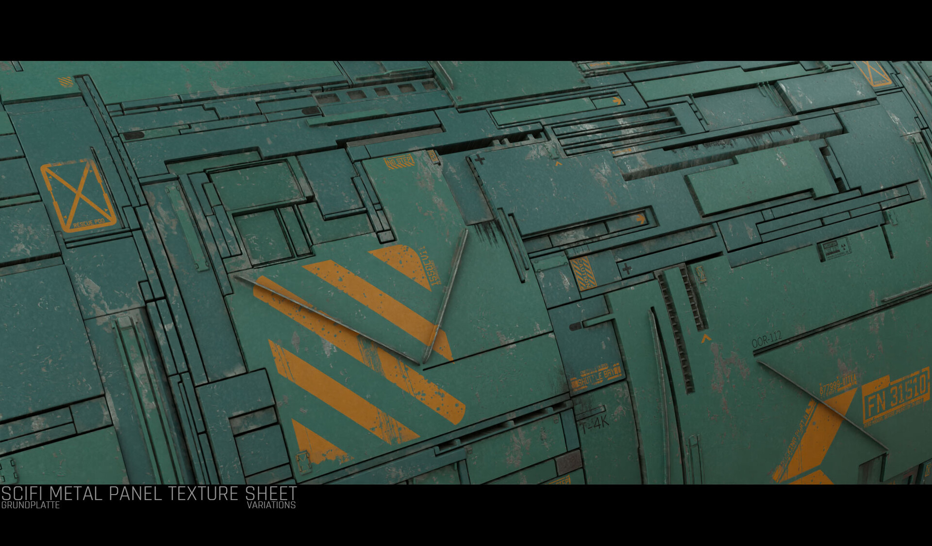 ArtStation - Scifi wall panel texture 03