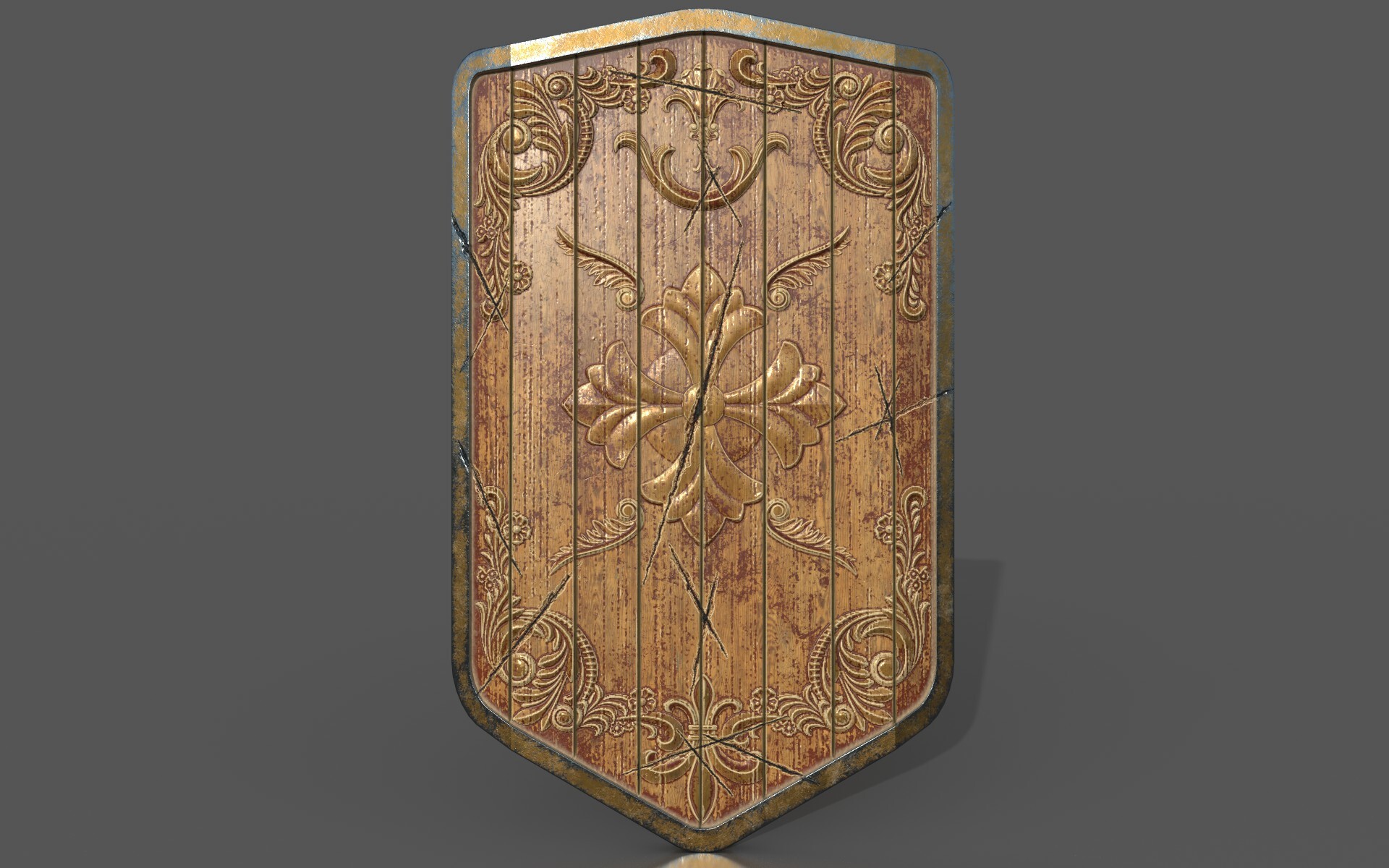ArtStation - Medieval Wooden Battle Shield
