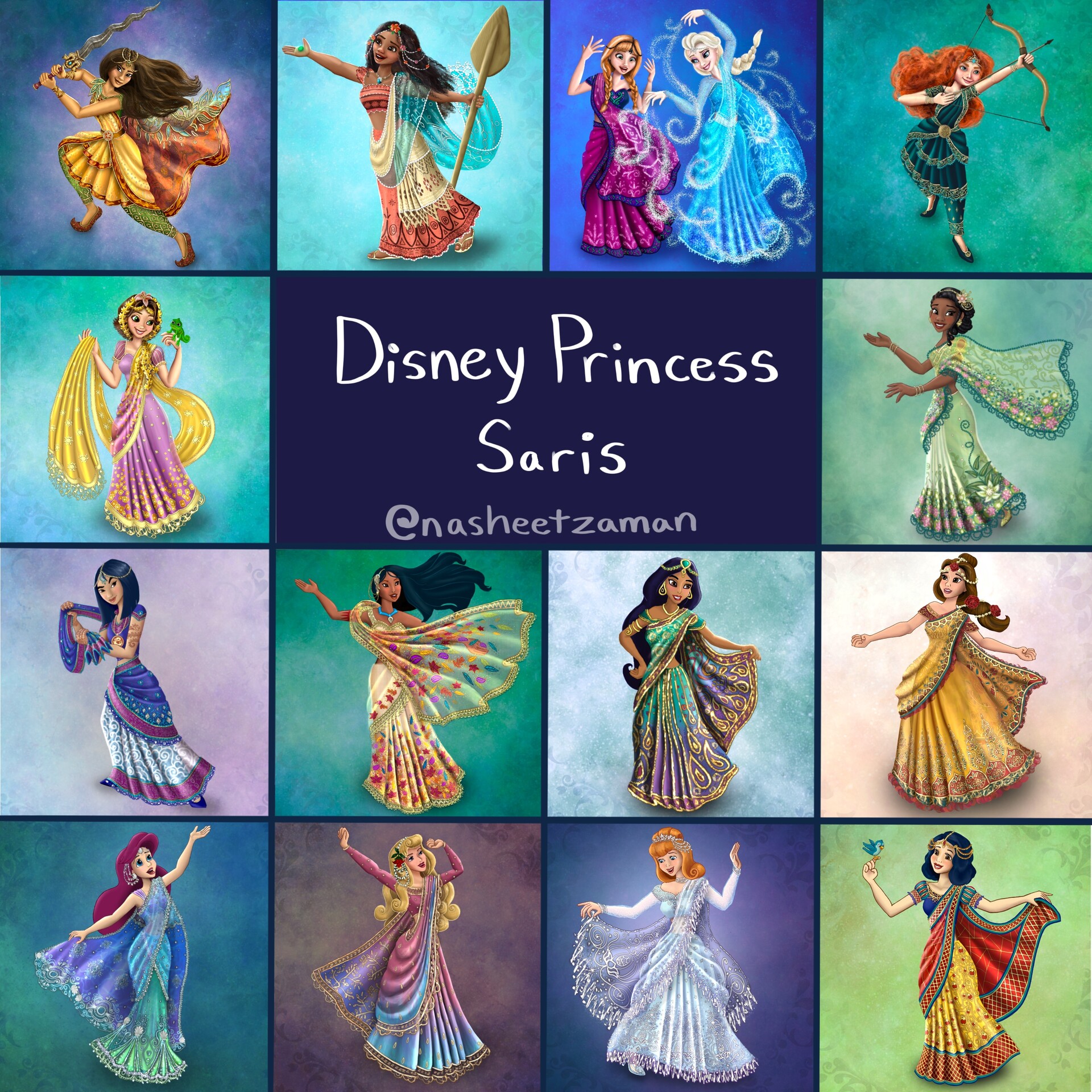 ArtStation - Disney Princess Saris, completed