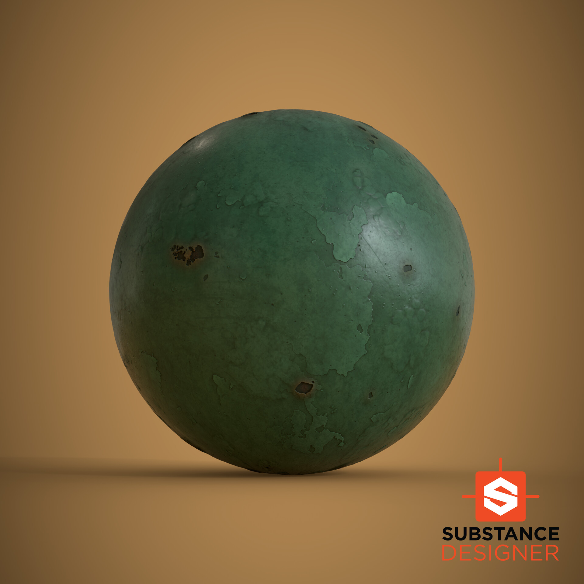 ArtStation - Corroded Layered Painted Metal - Substance Designer
