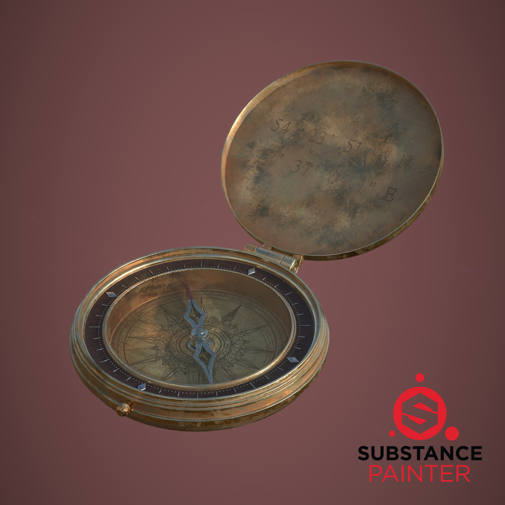 ArtStation - Golden Compass - Substance Painter