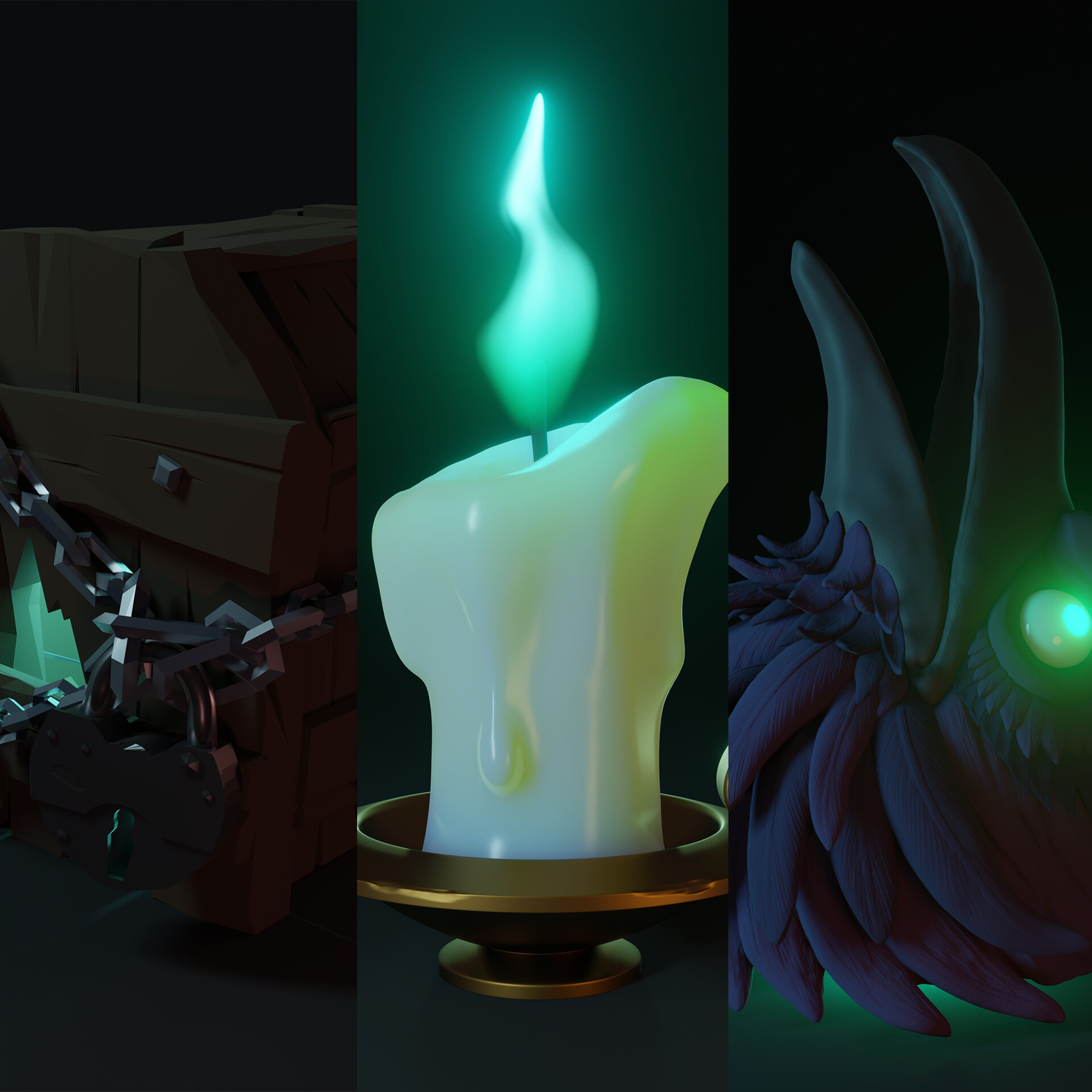 ArtStation - spooky props