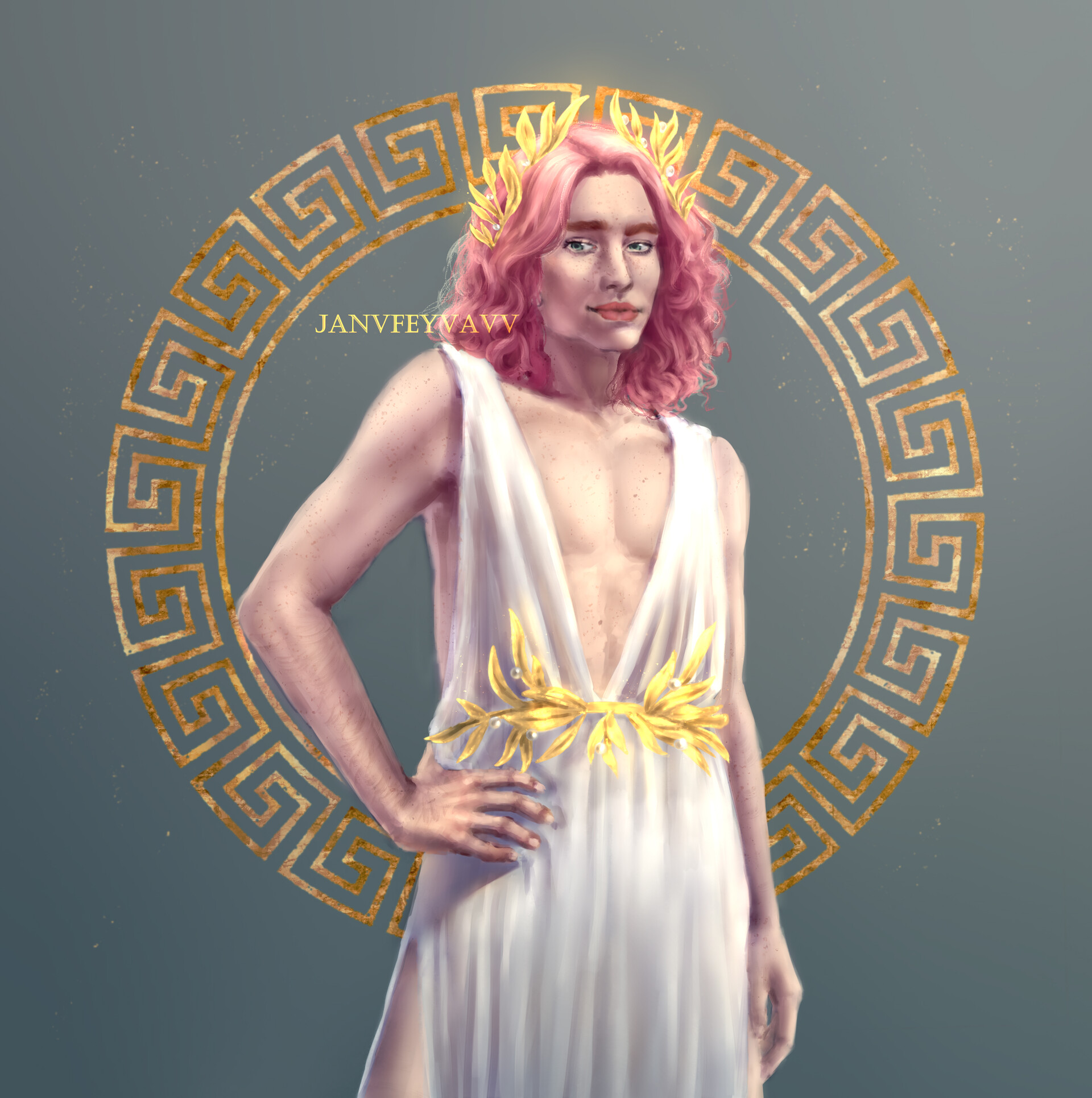 ArtStation - male version of Hiser (Romance club) +process