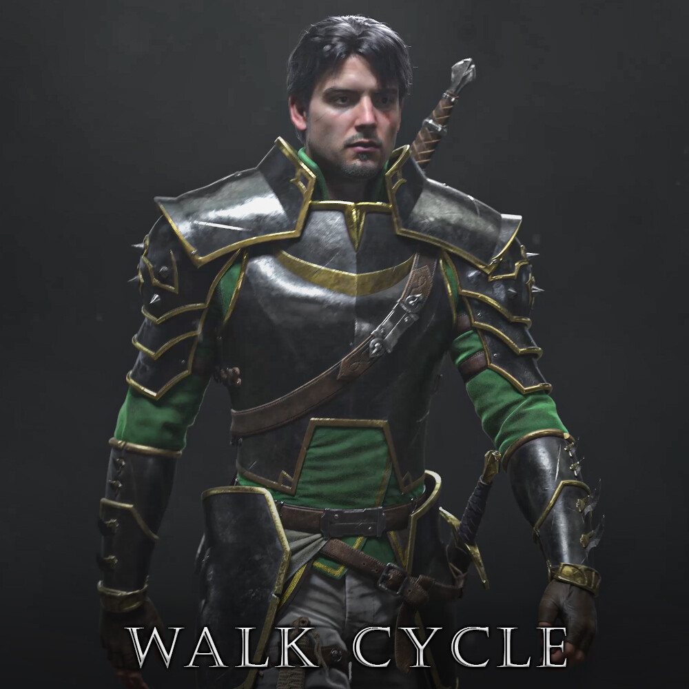 ArtStation - December Knight - Part VII - Walk Cycle