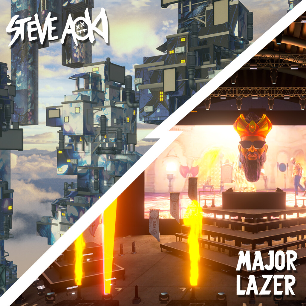 ArtStation - Oculus Venues: Steve Aoki & Major Lazer VR Concerts