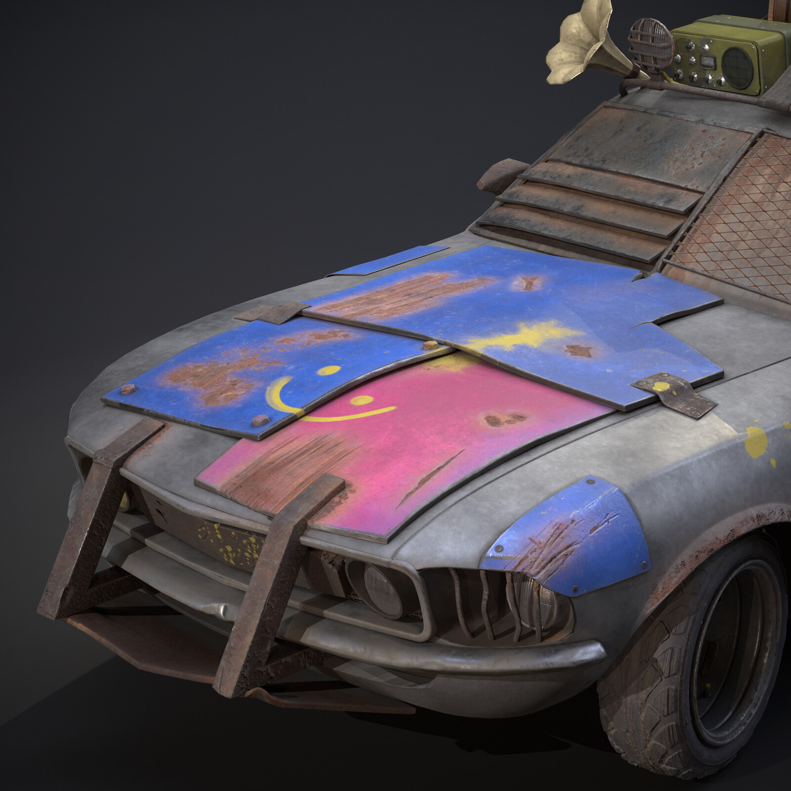 ArtStation - Post-apocalyptic Ford Mustang Boss