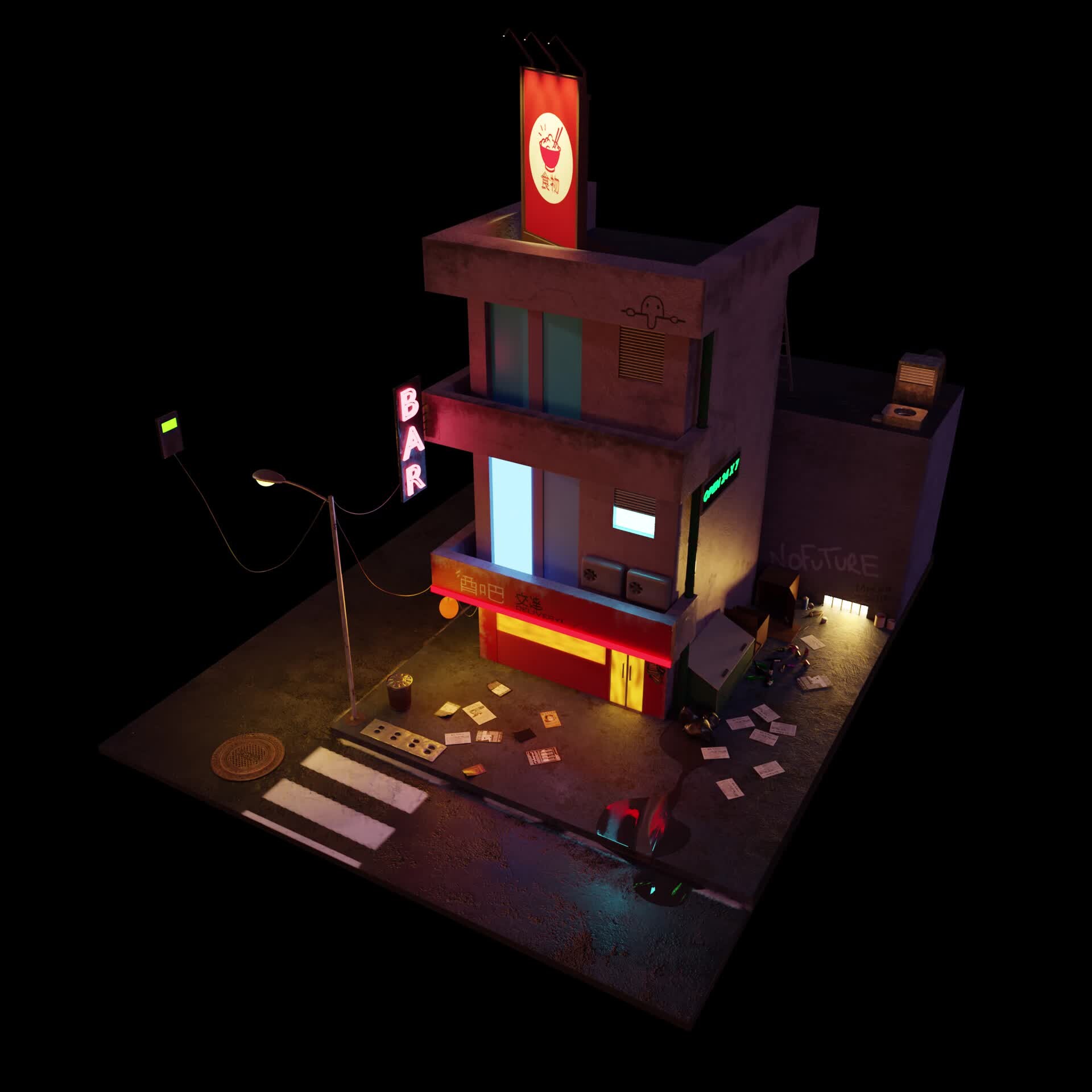 ArtStation - Street Corner Bar