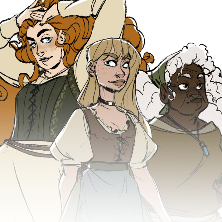 ArtStation - Agnes, Alienor & Berthe - Witches Animated short film