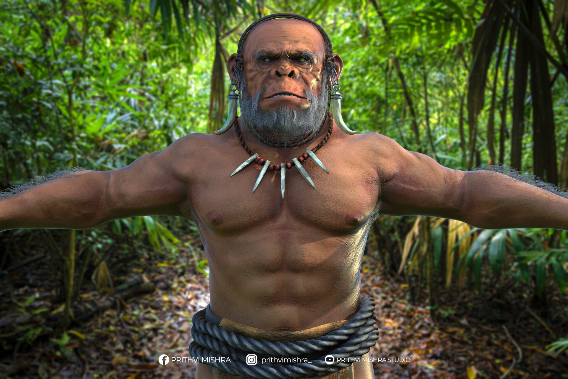 ArtStation - Ape Model inspired by Vincent Aguila