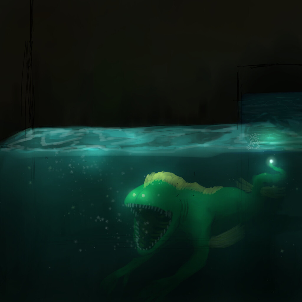 ArtStation - Gulper Eel Flood Concept Art