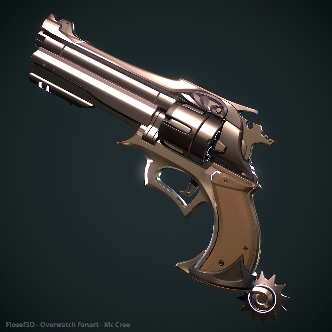 ArtStation - Overwatch Fanart - Mc Cree Revolver