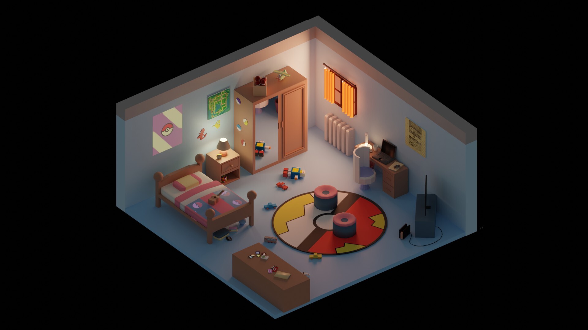 ArtStation - Bedroom - Pokemon House