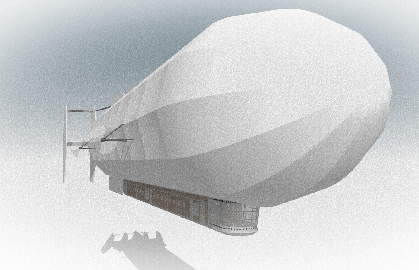 ArtStation - Attack on Titan Marley airship (SkethUp native tools)
