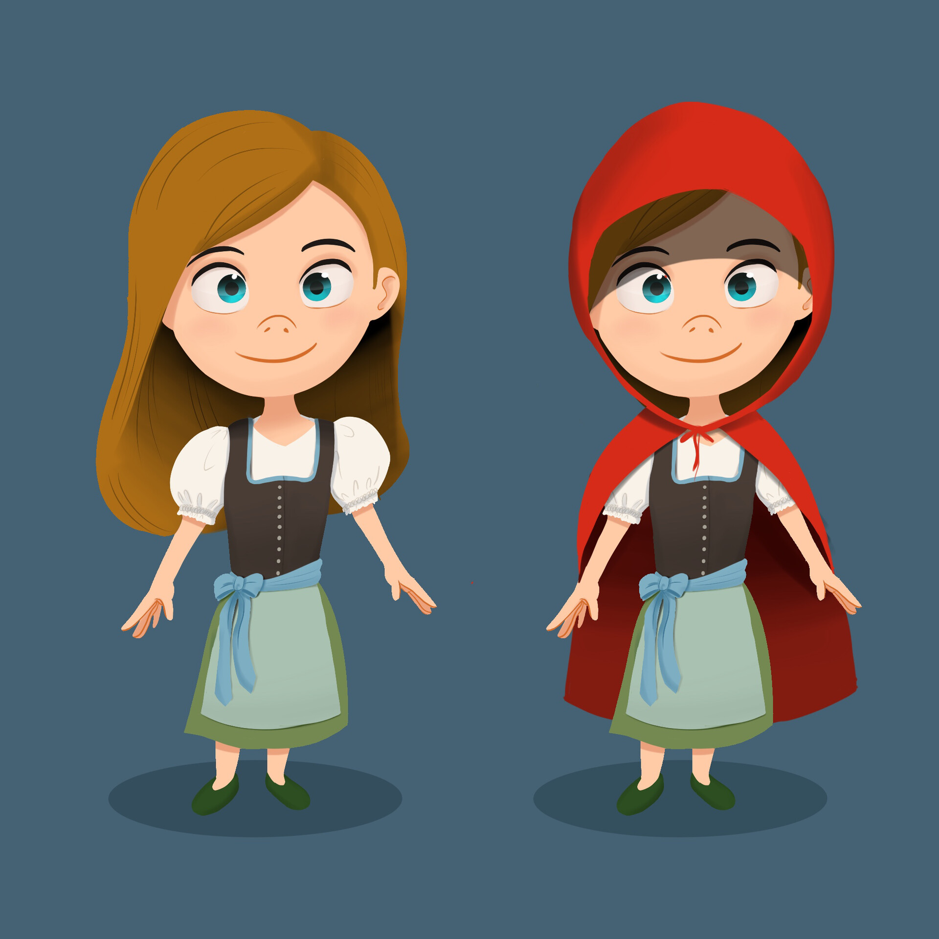 ArtStation - Little Red Riding Hood character design.