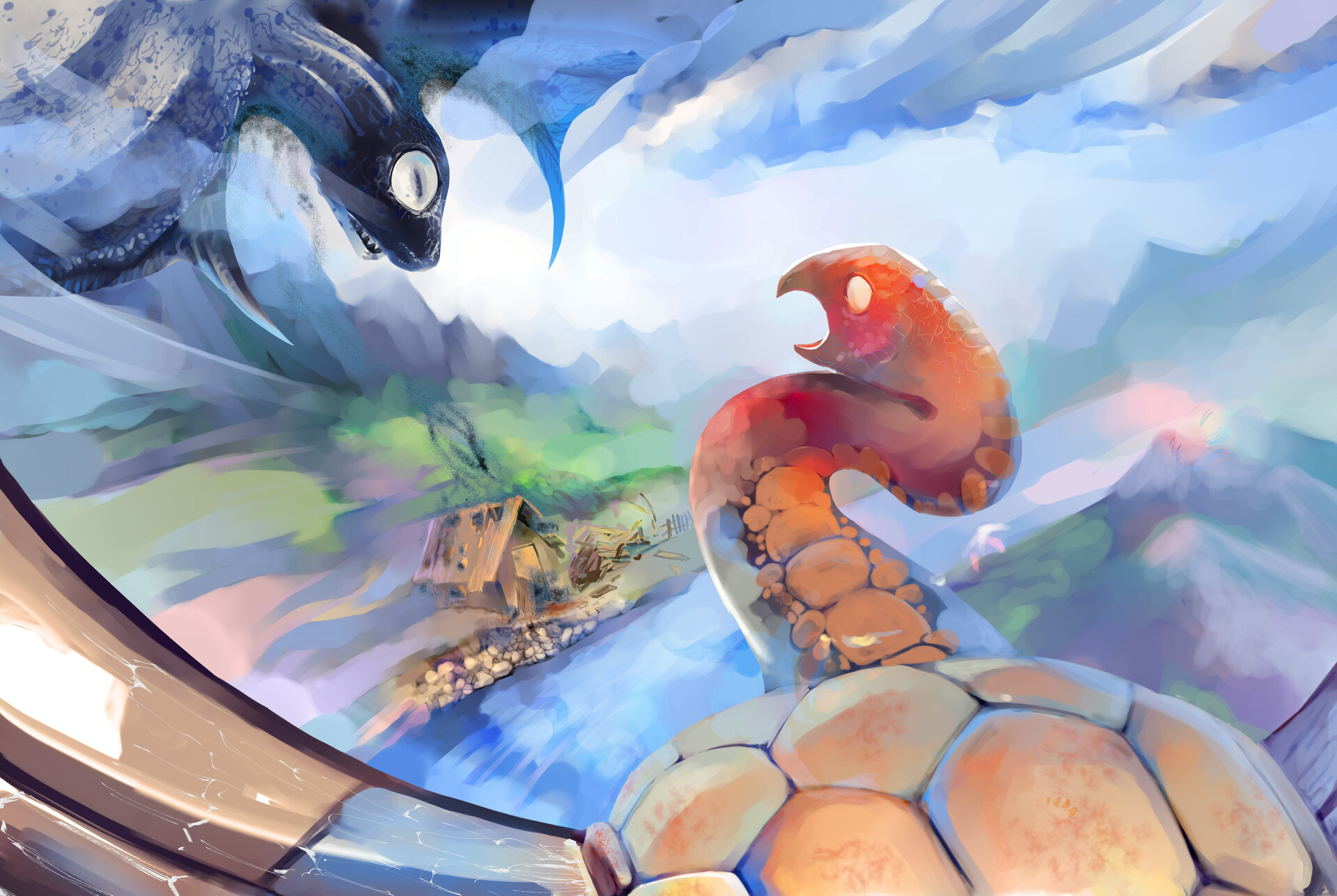 ArtStation - Battle sky