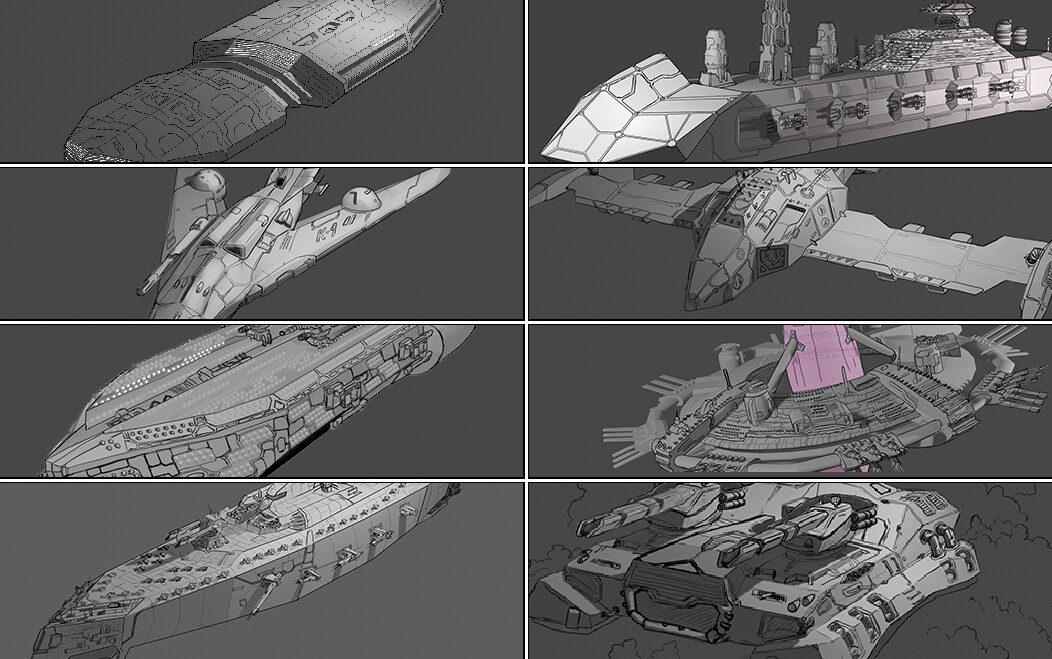 ArtStation - Spaceships concept for comics