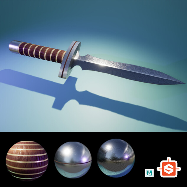 ArtStation - Dagger : material student practice