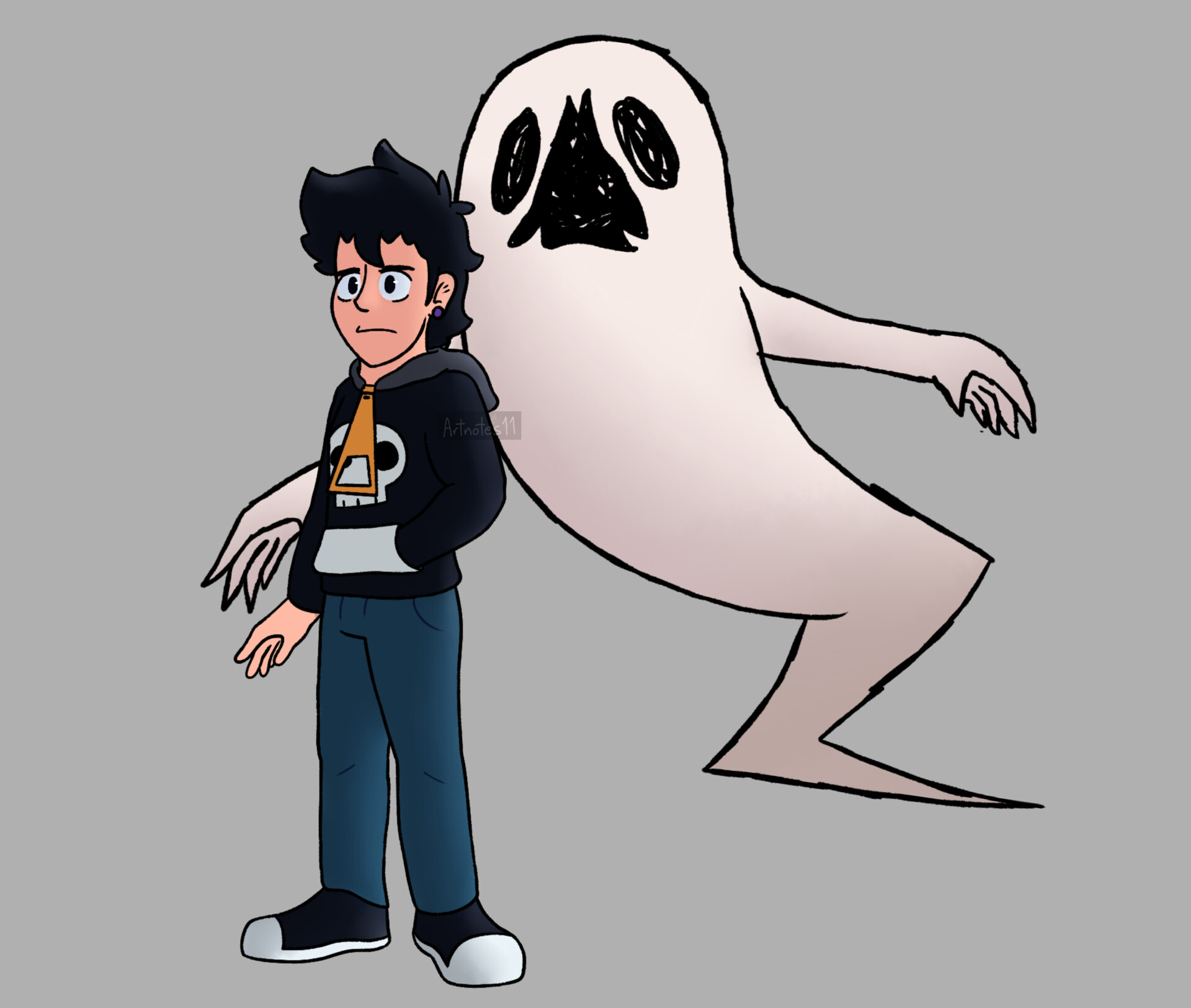 ArtStation - Character design - Lad and Corrupted Ghost