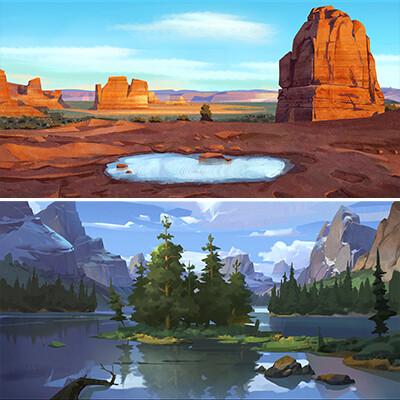 ArtStation - Environmental sketching exercises