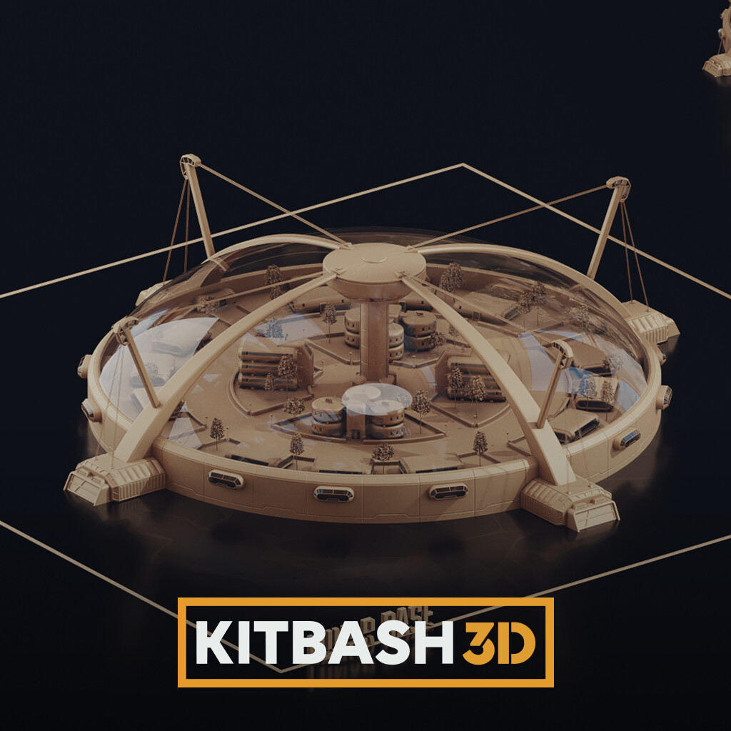 ArtStation - Lunar Base Kitbash3D Set