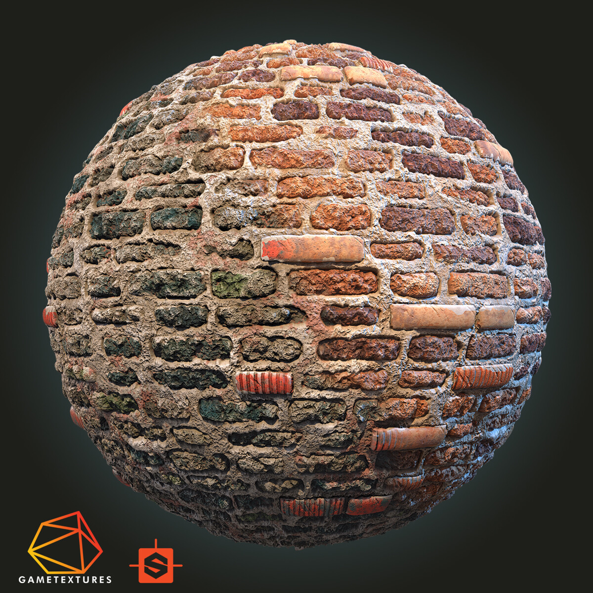 ArtStation - Rough Varied Brick Wall