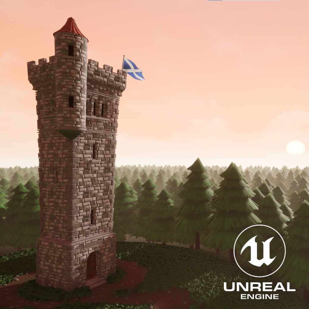 ArtStation - Hilltop Stone Tower