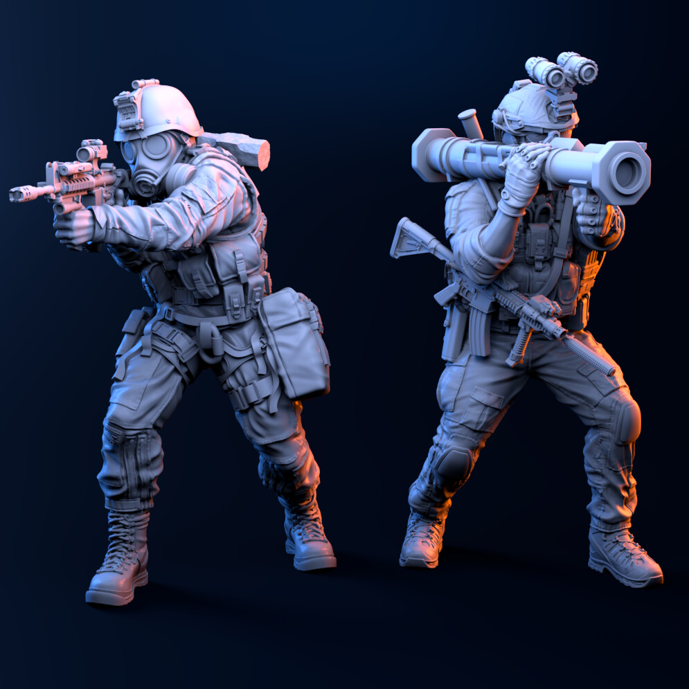 ArtStation - Grom (Special Forces) Statues
