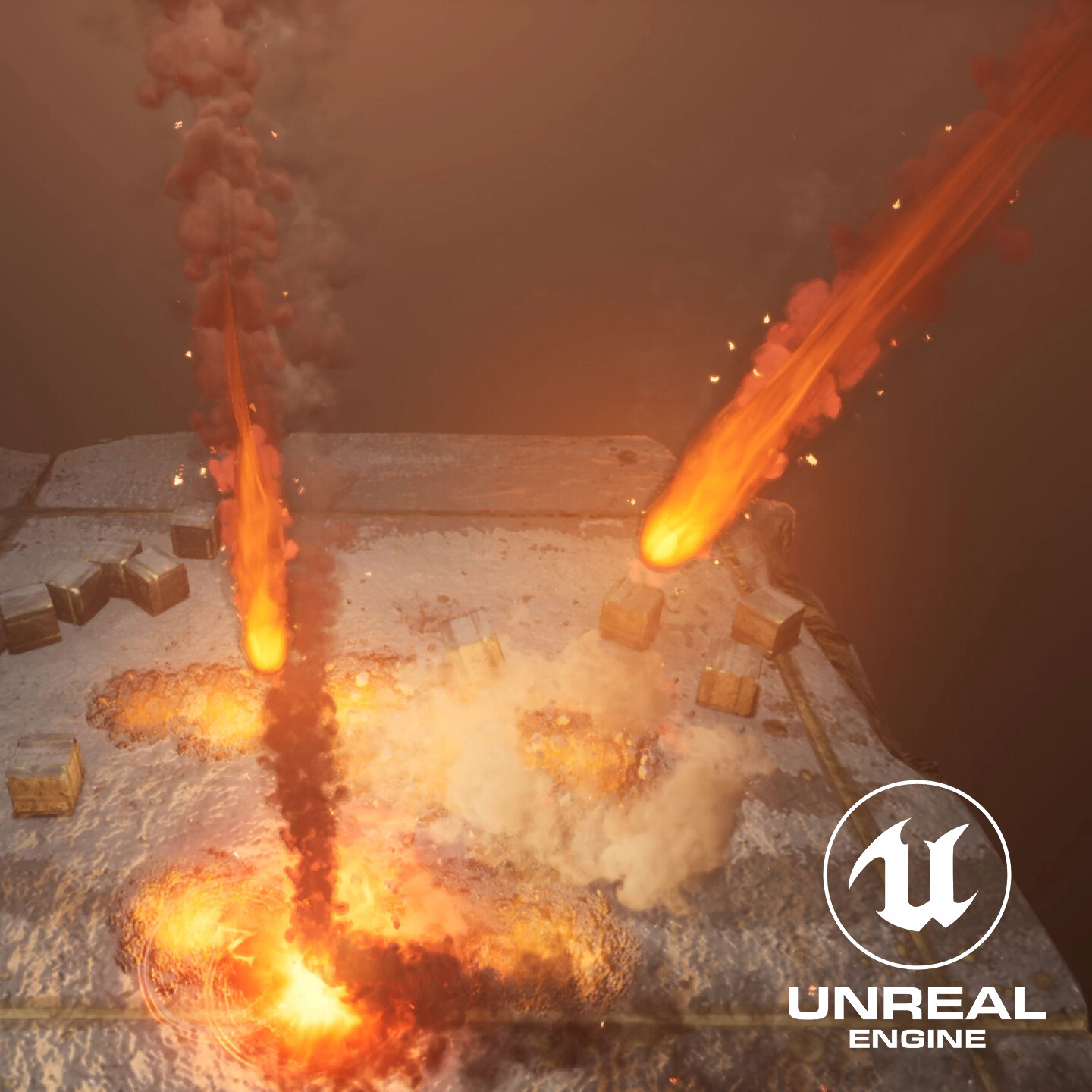 ArtStation - MeteorFall_UnrealVFX_Niagara_2021