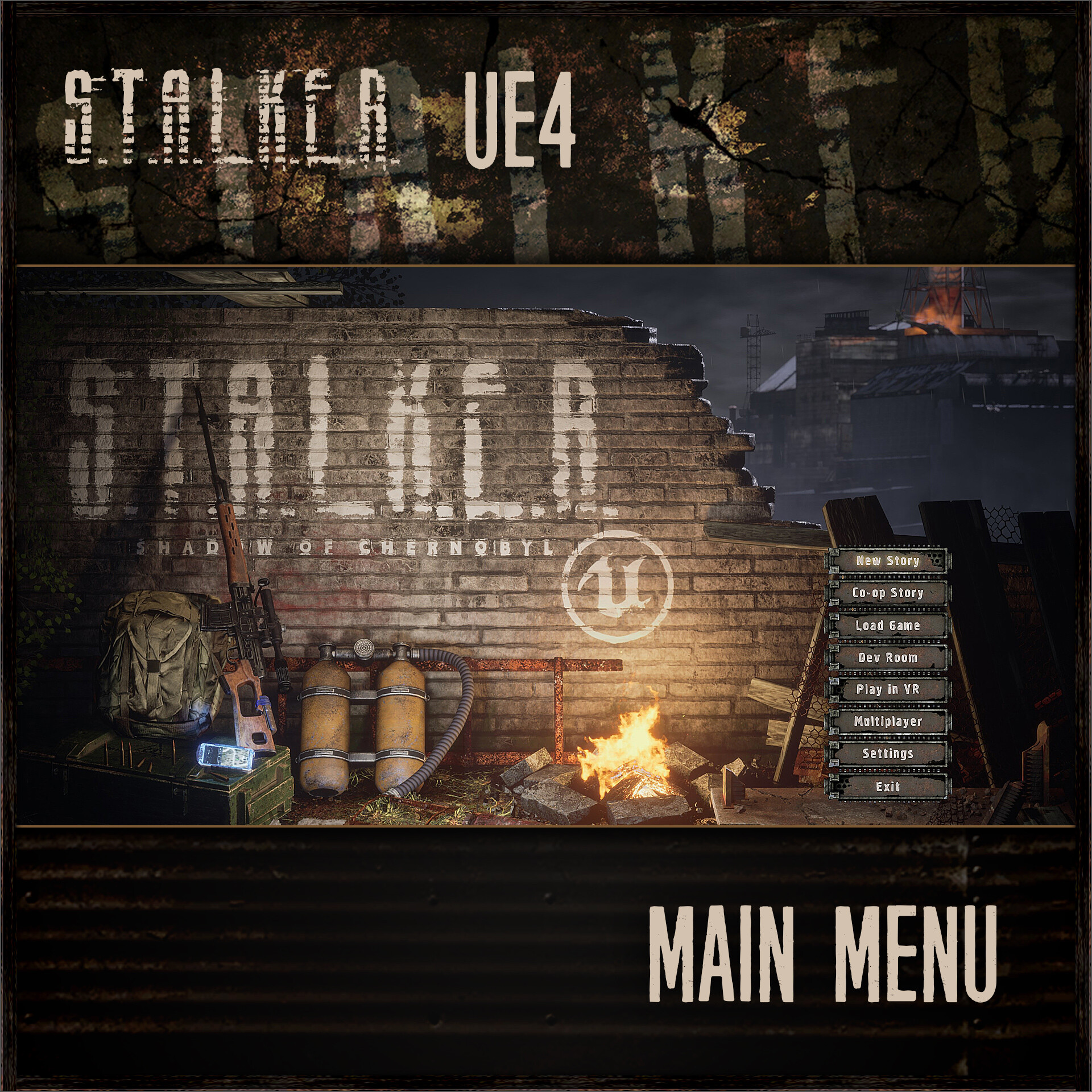 ArtStation - S.T.A.L.K.E.R. UE4 - Main Menu