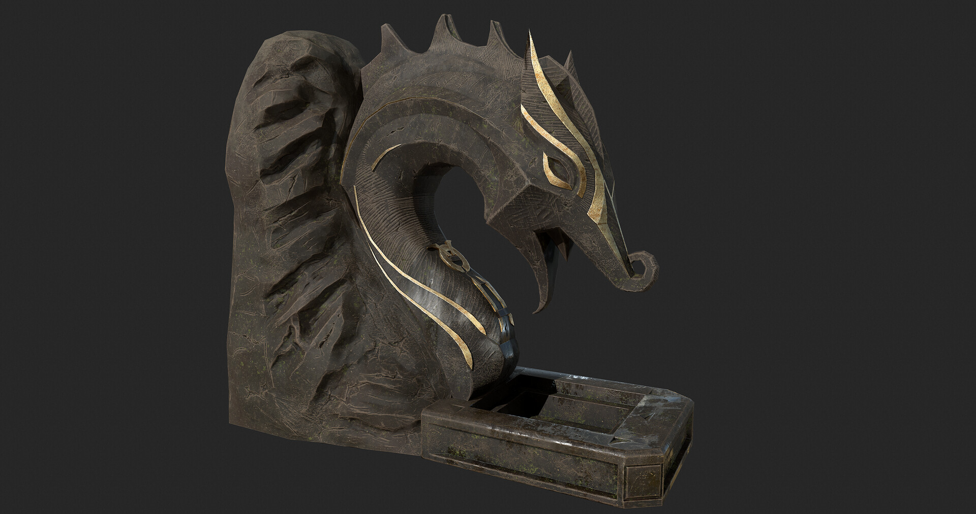 ArtStation - God of War - Lantern Snake Statues