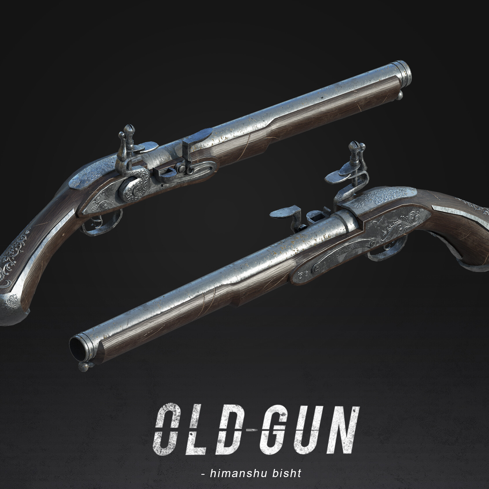 ArtStation - antique old gun