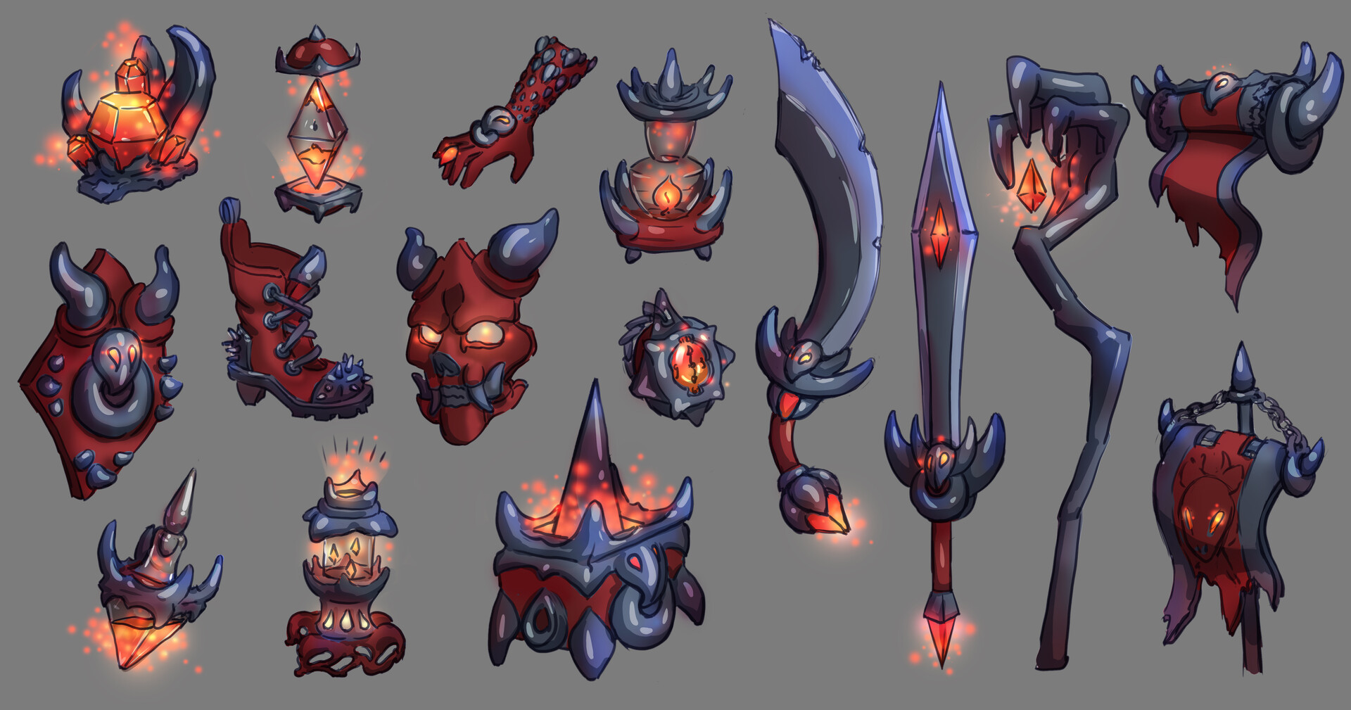 ArtStation - Deamons props set