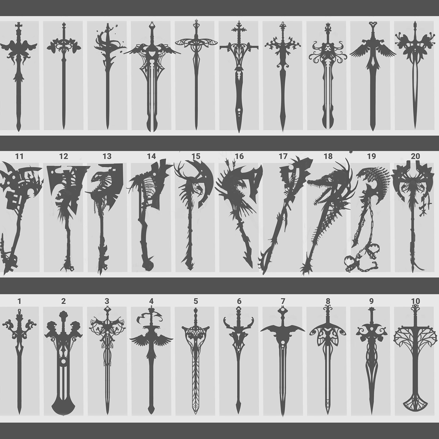 ArtStation - Axes / swords sketches