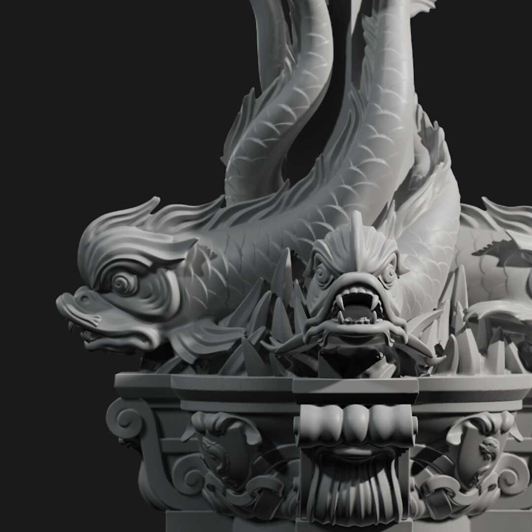 ArtStation - Heraldic Dolphins