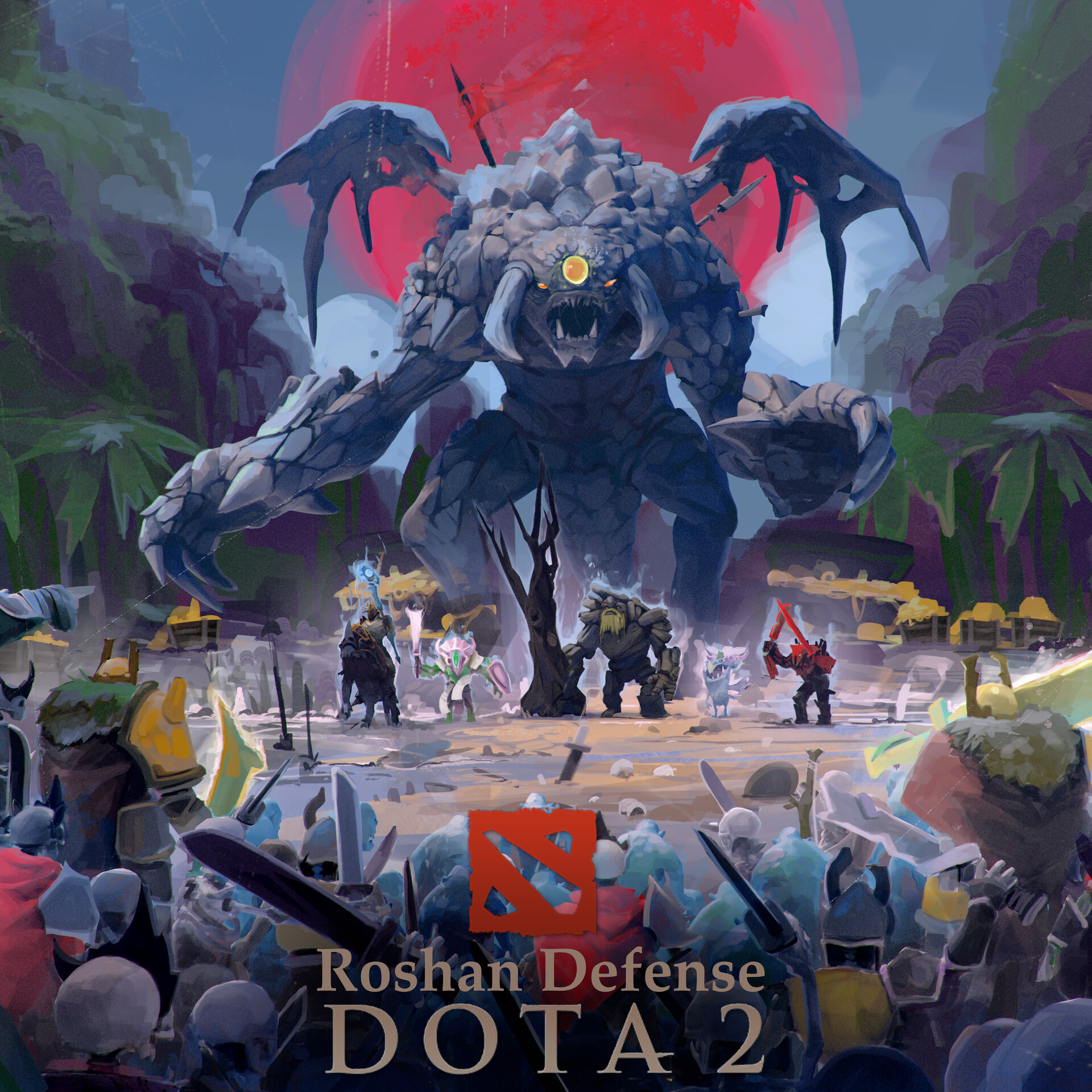 ArtStation - Roshan defense. DOTA 2