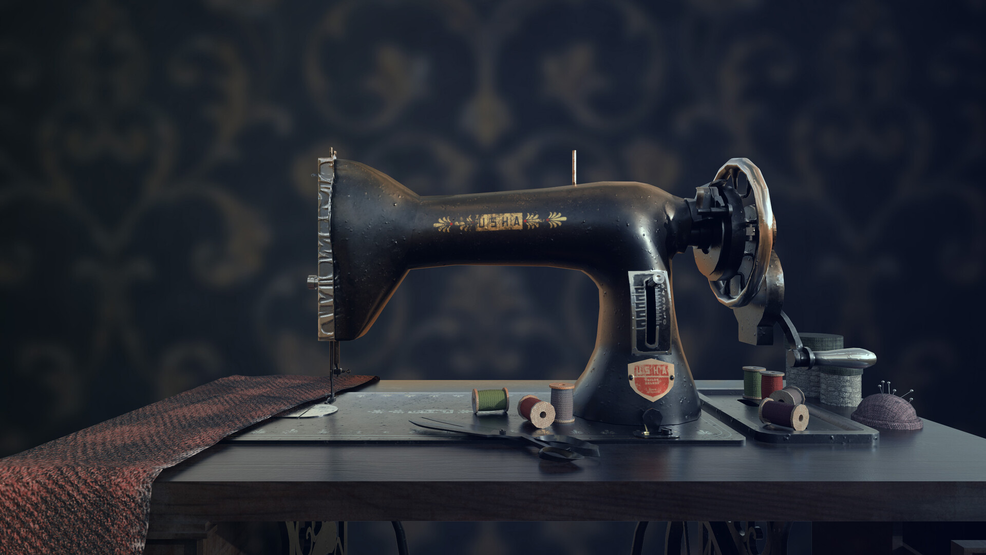 ArtStation - vintage Sewing Machine